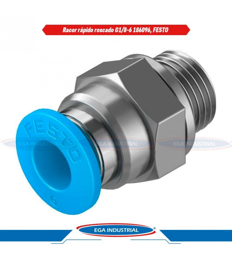 Racor rápido roscado QS-G1/8-6 186096, FESTO