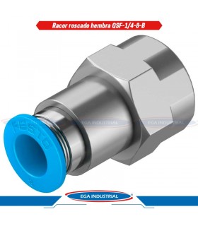 Compra Racor roscado hembra QSF-1/4-8-B 153026 FESTO - Conectores neumáticos rosca hembra a ...