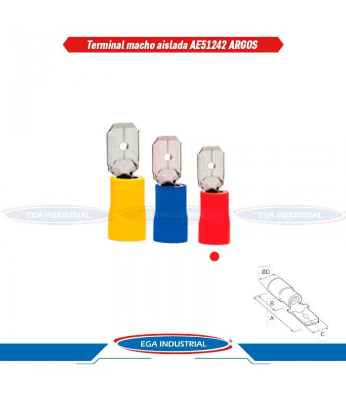 Terminal macho aislada AE51242 ARGOS