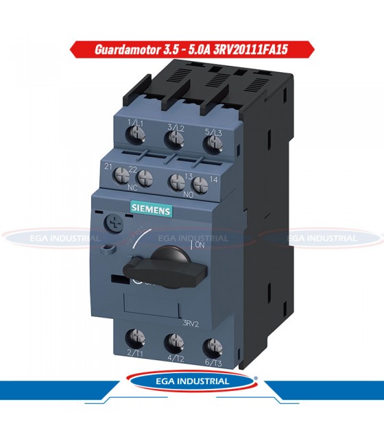 Compra Guardamotor 3RV20111FA15 SIEMENS - Guardamotores - EGA INDUSTRIAL