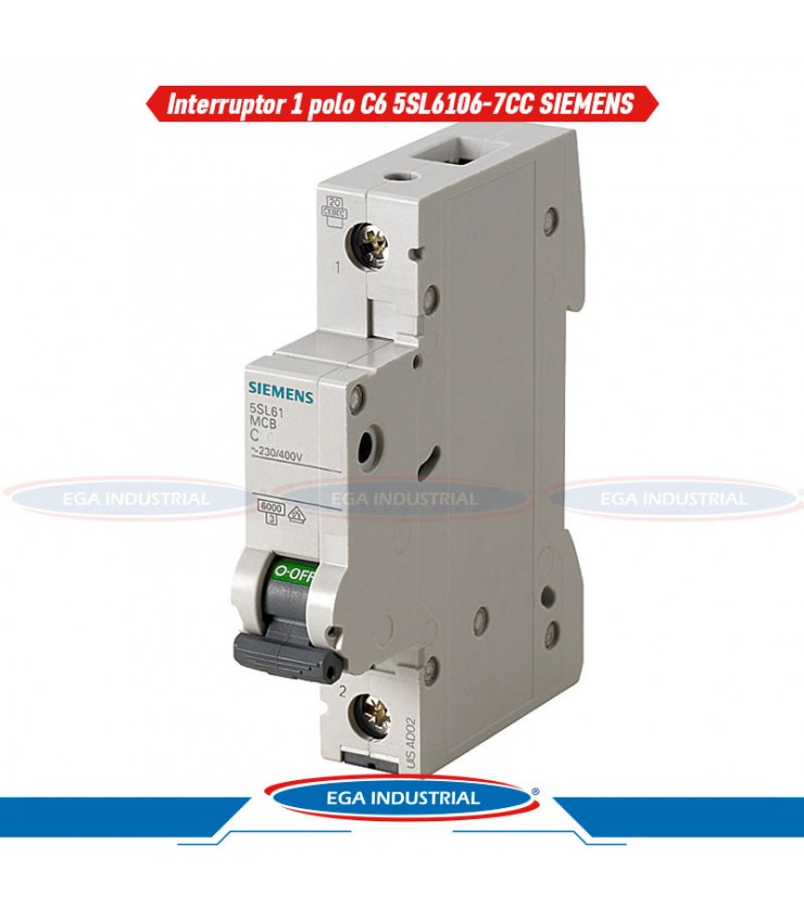 Interruptor termomagnético 5SL6106-7CC SIEMENS