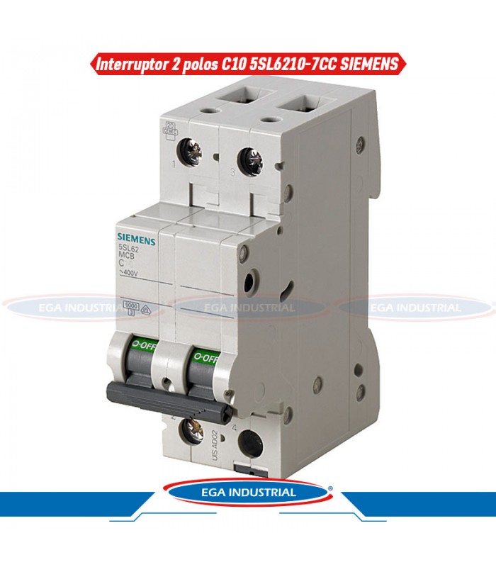 Interruptor termomagnético 5SL6210-7CC SIEMENS