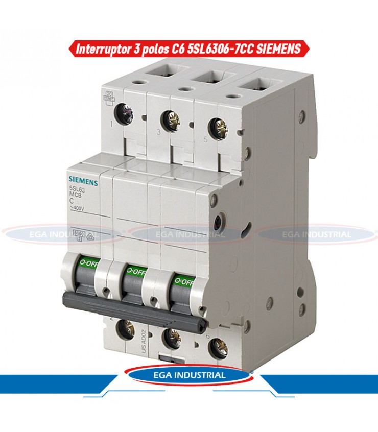 Interruptor termomagnético 5SL6306-7CC SIEMENS