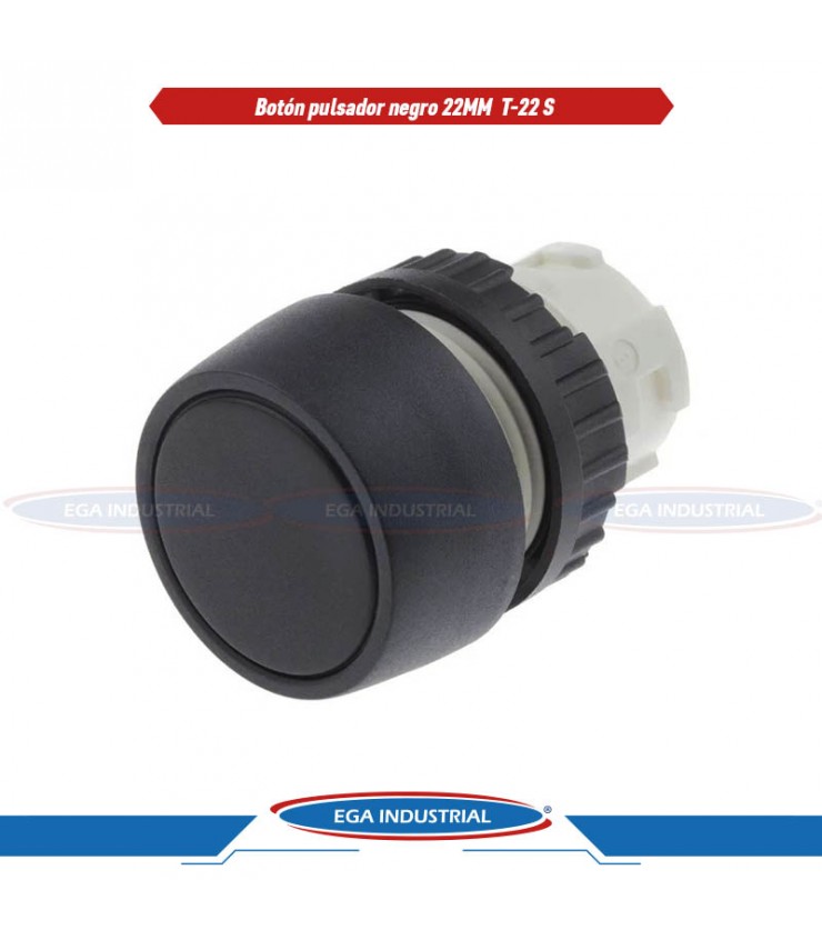 Botón pulsador negro 22MM T-22 S FESTO