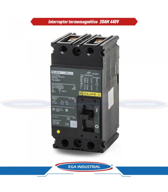 Compra Interruptor termomagnético 20AMP 440V SQUARE D - Interruptores termomagnéticos - EGA ...